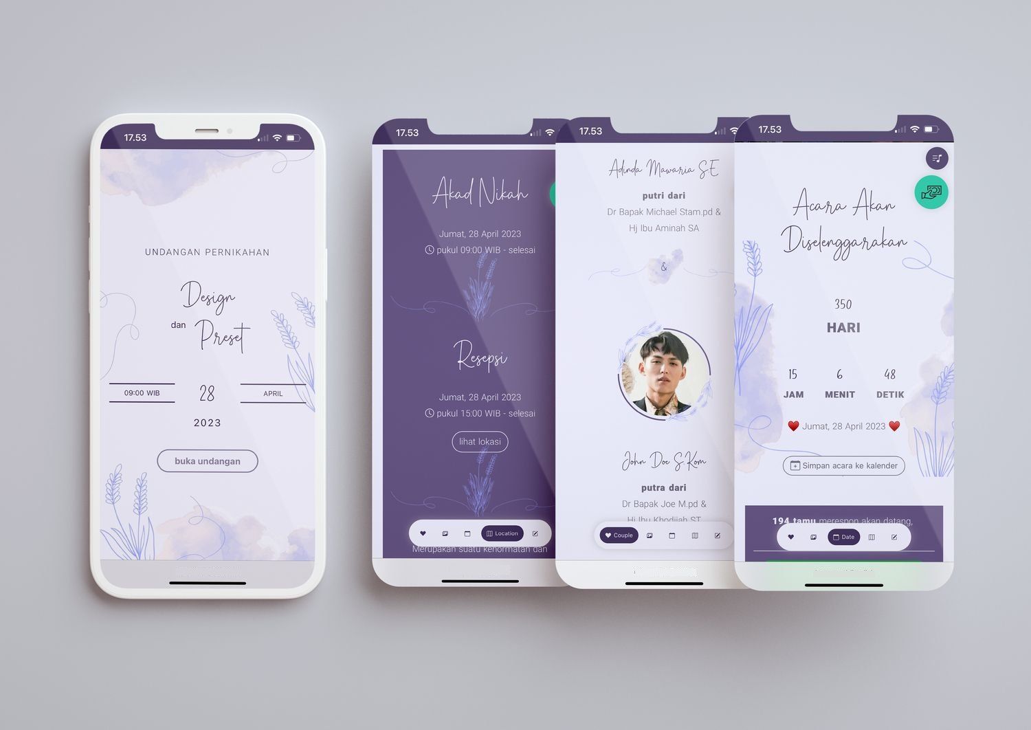 Preset Romantic Purple - Our Wedding Link